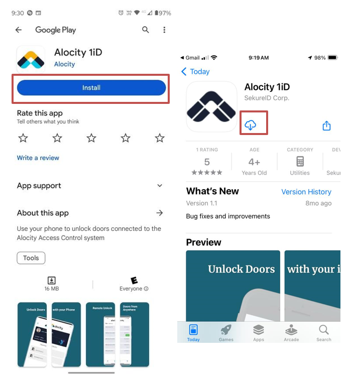 How to setup a mobile credential in alocity